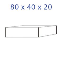 Acrylglas Sokkel 80 x 40 x 20 mm.